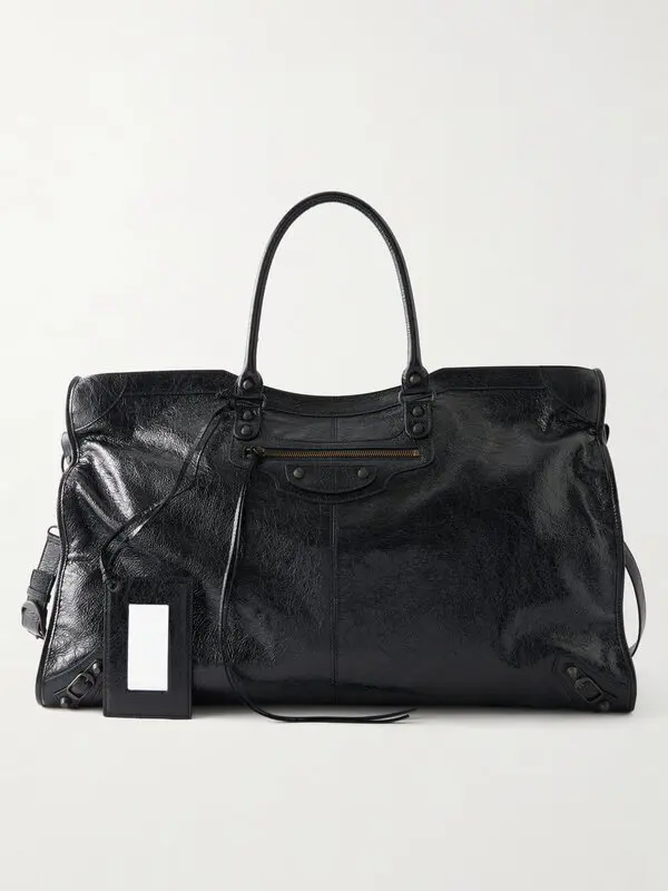 Balenciaga Le City Travel Textured-leather Tote Bag - Black
