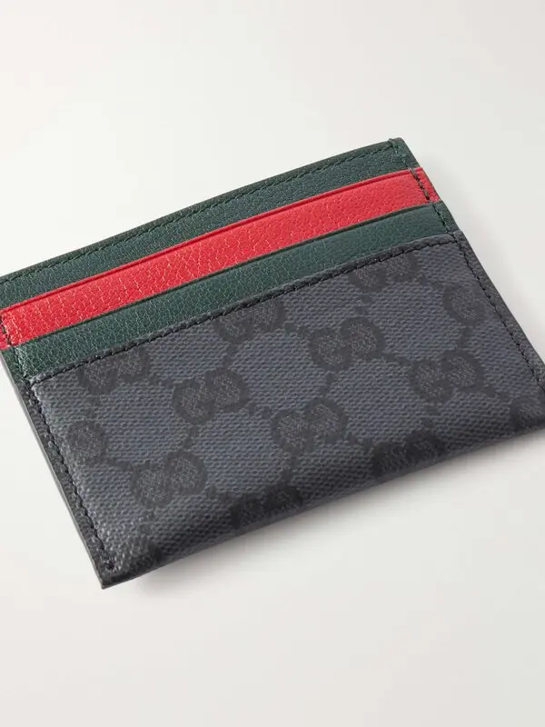 Gucci Gg-printed Coated Canvas Cardholder