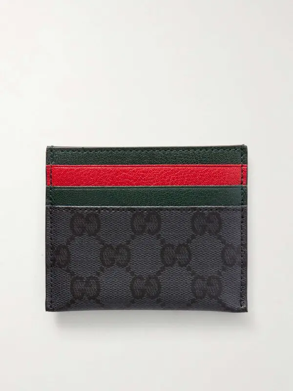 Gucci Gg-printed Coated Canvas Cardholder