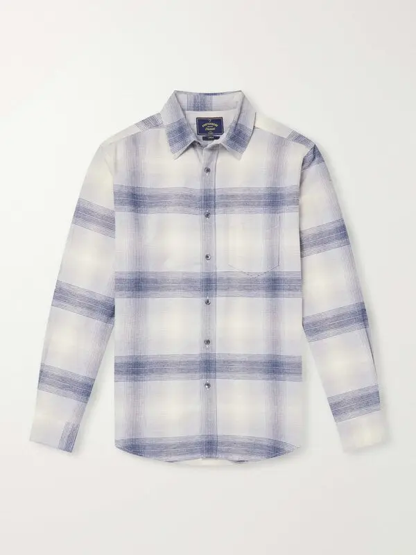 Portuguese Flannel Fonte Checked Cotton-flannel Shirt - Gray