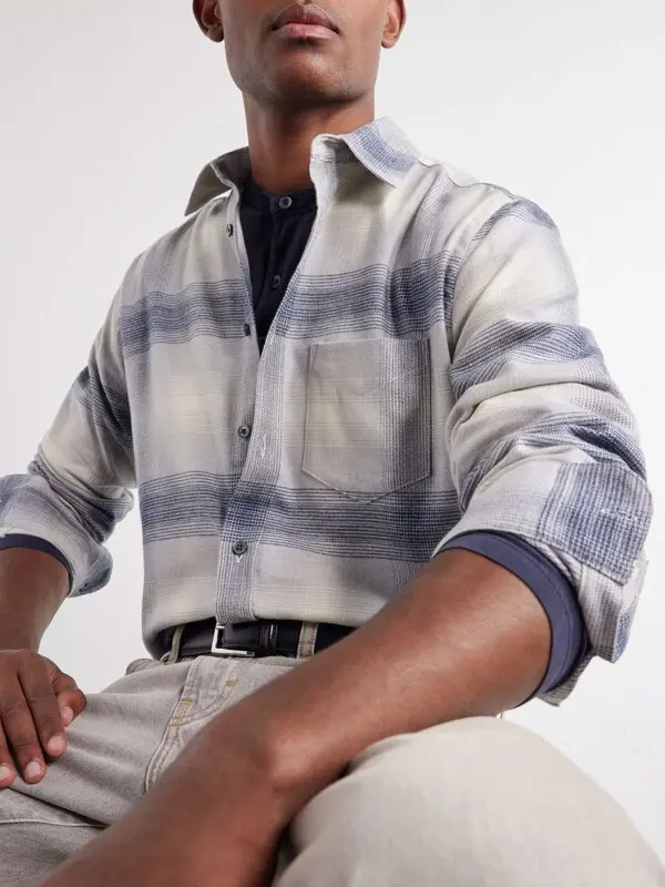 Portuguese Flannel Fonte Checked Cotton-flannel Shirt