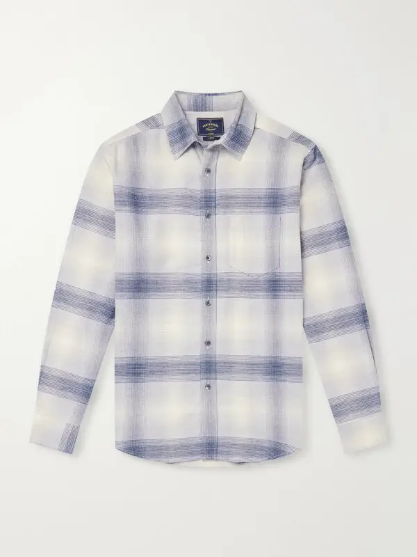 Portuguese Flannel Fonte Checked Cotton-flannel Shirt - Gray
