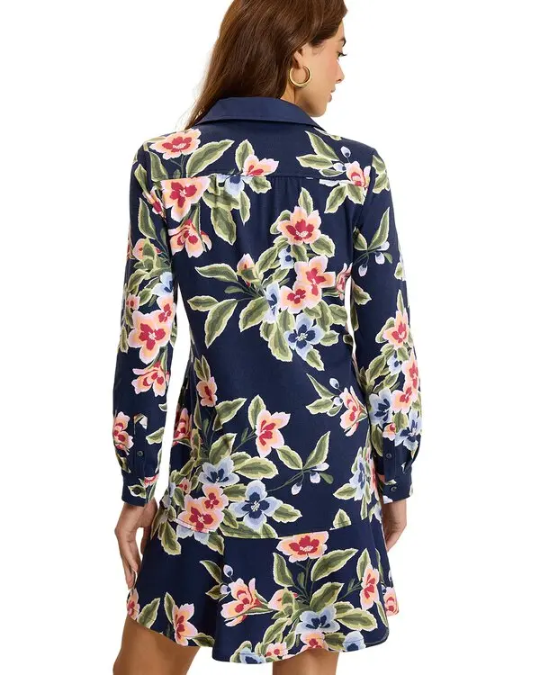 Tommy Bahama Island Escape Ocean Petals Long Sleeve Dress