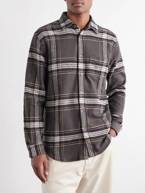 Portuguese Flannel Spindle Checked Cotton-flannel Shirt