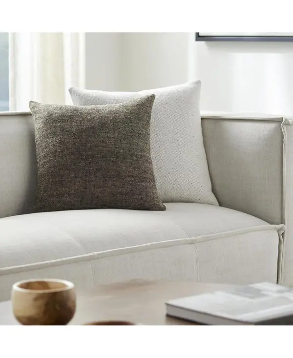 SURYA Ronnie Decorative Pillow, 18l X 18w - Charcoal