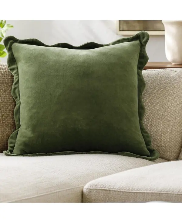 SURYA Effervescent Decorative Pillow, 18l X 18w - Medium Green
