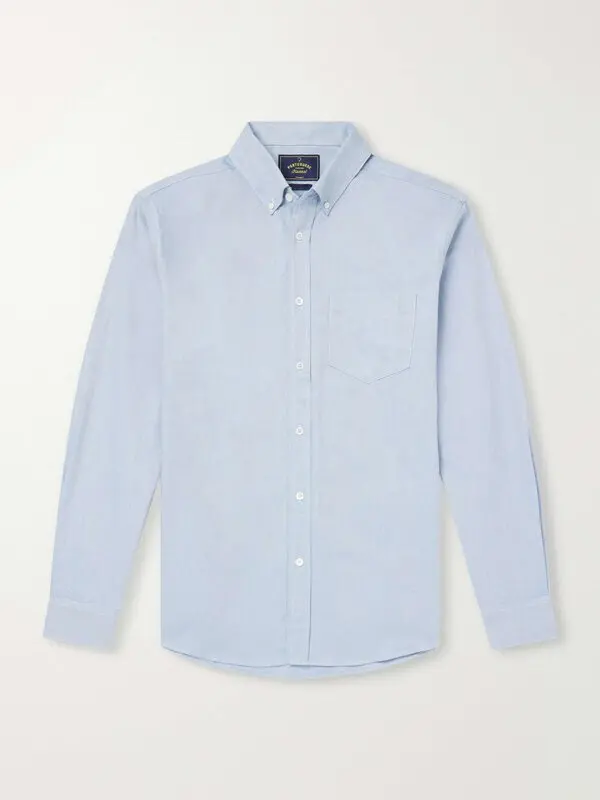 Portuguese Flannel Montebelo Button-down Collar Cotton-poplin Shirt
