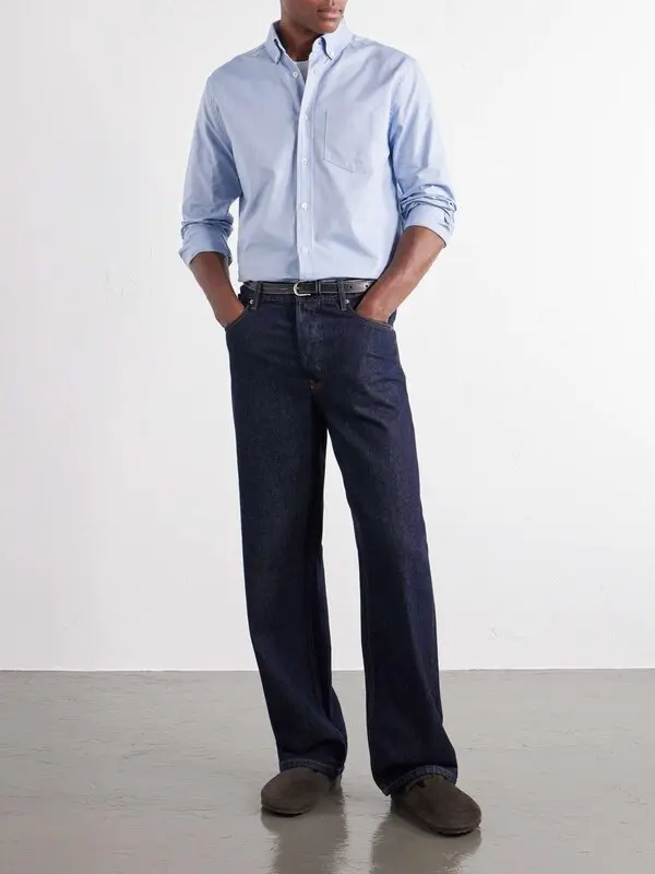 Portuguese Flannel Montebelo Button-down Collar Cotton-poplin Shirt