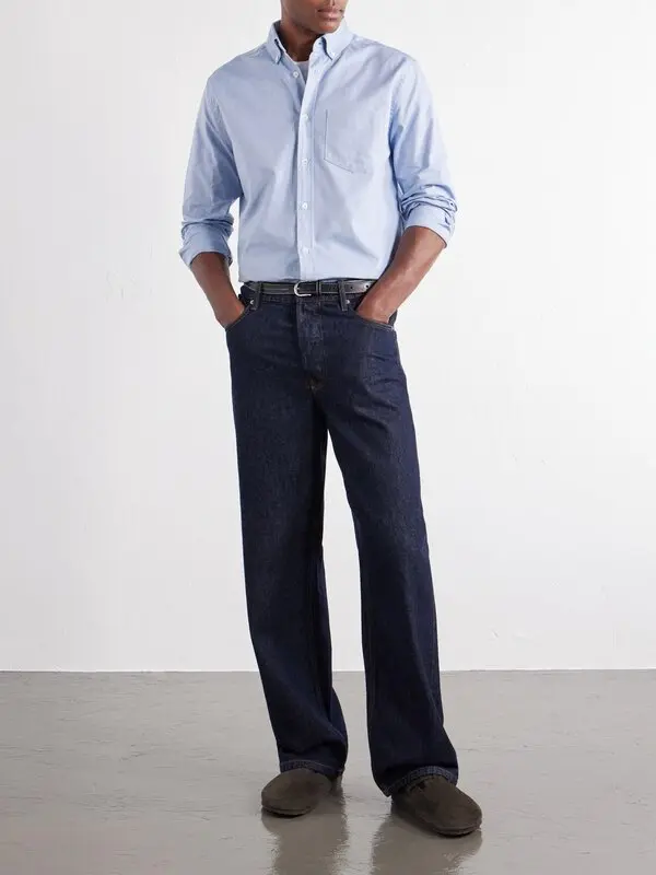 Portuguese Flannel Montebelo Button-down Collar Cotton-poplin Shirt