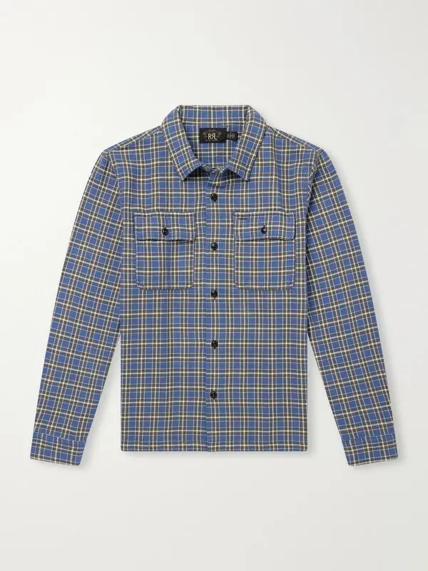Ralph Lauren Matlock Checked Cotton-twill Shirt - Blue