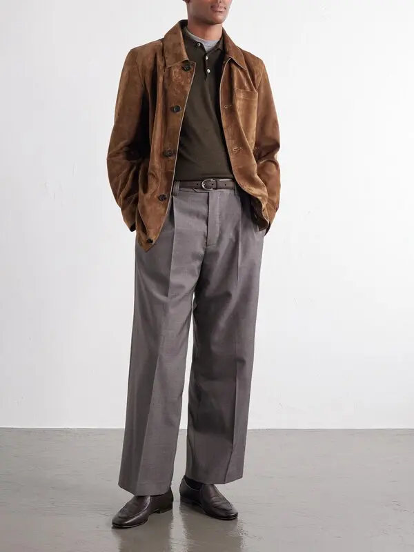 PIACENZA CASHMERE 1733 Merino-wool And Silk-blend Polo Sweater