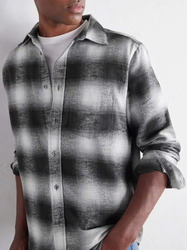 Portuguese Flannel Dune Checked Cotton-flannel Shirt