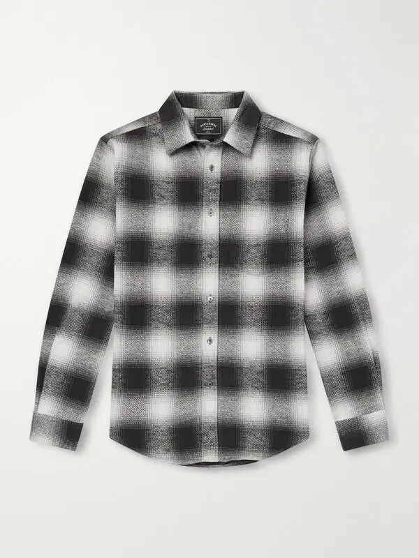Portuguese Flannel Dune Checked Cotton-flannel Shirt