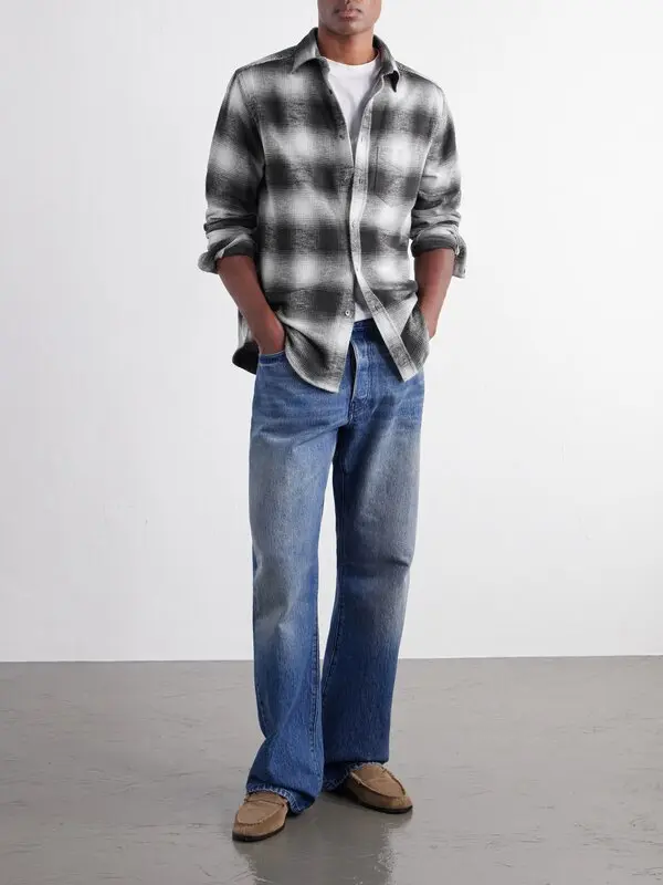 Portuguese Flannel Dune Checked Cotton-flannel Shirt