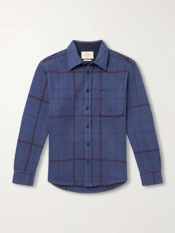Portuguese Flannel Upper Checked Cotton-woven Overshirt
