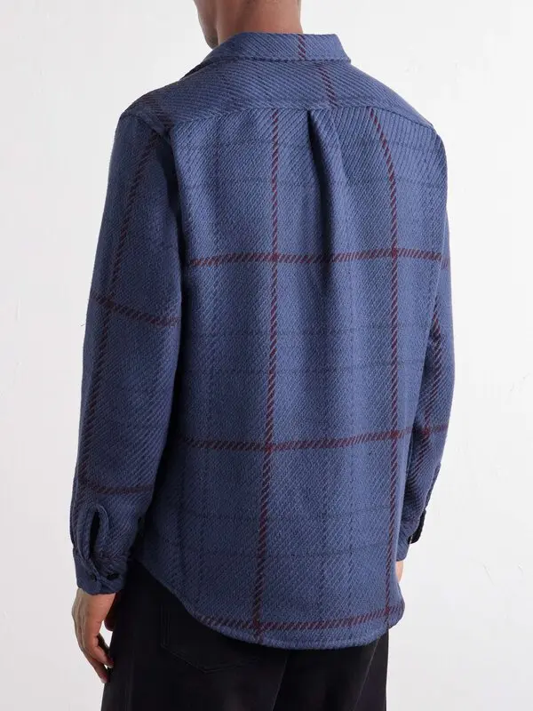 Portuguese Flannel Upper Checked Cotton-woven Overshirt