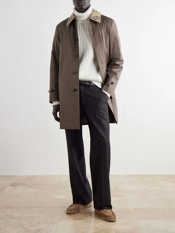Burberry Tottenham Checked Cotton-gabardine Trench Coat