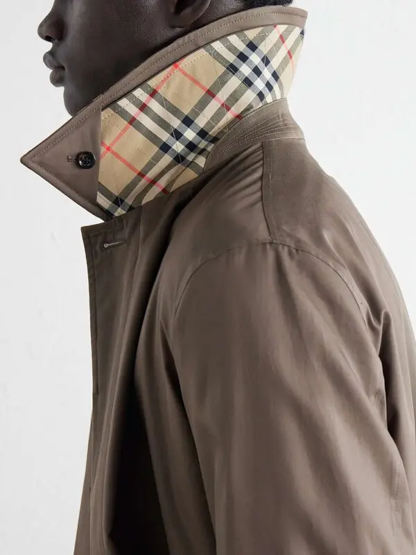 Burberry Tottenham Checked Cotton-gabardine Trench Coat