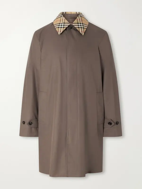 Burberry Tottenham Checked Cotton-gabardine Trench Coat