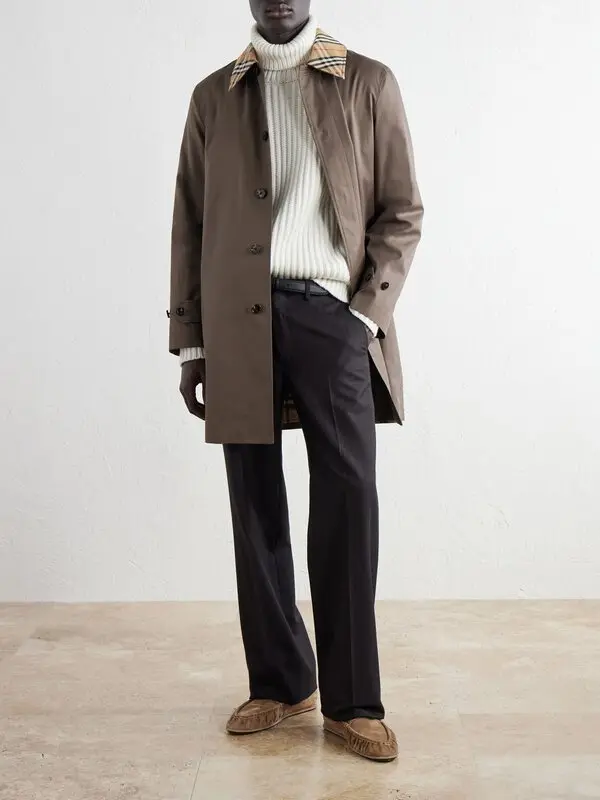 Burberry Tottenham Checked Cotton-gabardine Trench Coat