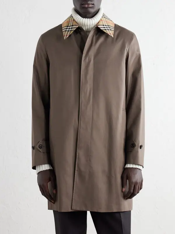 Burberry Tottenham Checked Cotton-gabardine Trench Coat