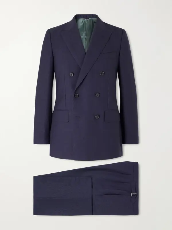 Husbands Double-breasted Wool-fresco Suit