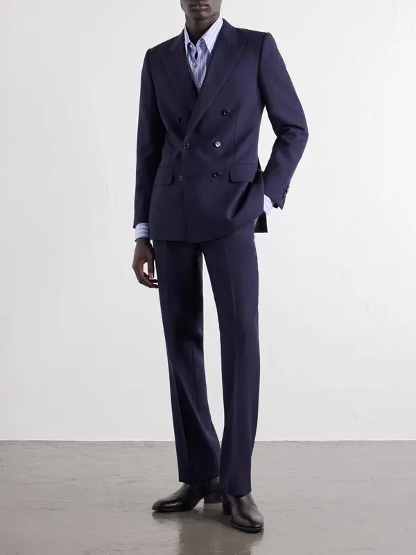 Husbands Double-breasted Wool-fresco Suit