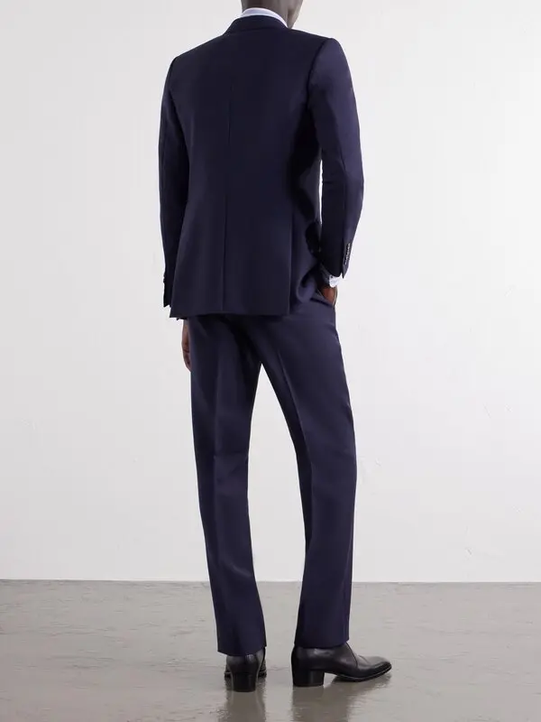 Husbands Double-breasted Wool-fresco Suit