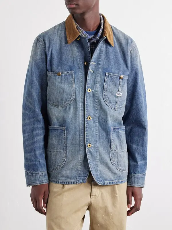 Ralph Lauren Stockton Corduroy-trimmed Denim Jacket