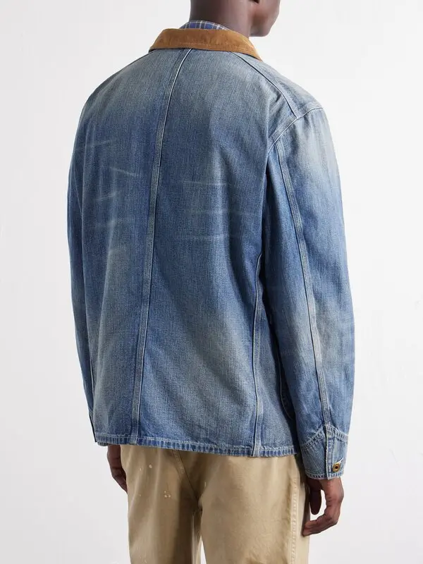 Ralph Lauren Stockton Corduroy-trimmed Denim Jacket
