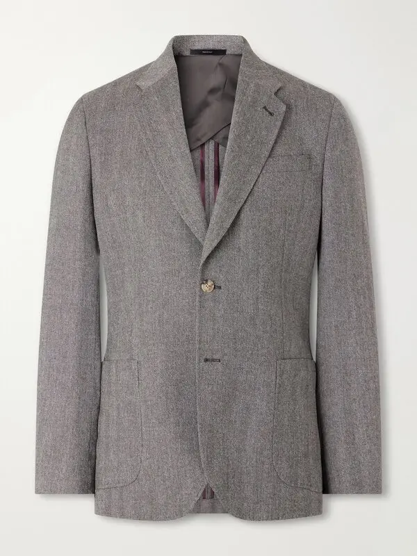 Paul Smith Wool And Cashmere-blend Herringbone Suit Jacket