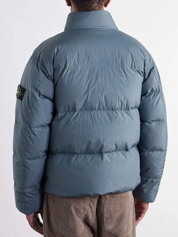 Stone Island Quilted Shell Down Jacket - Blue