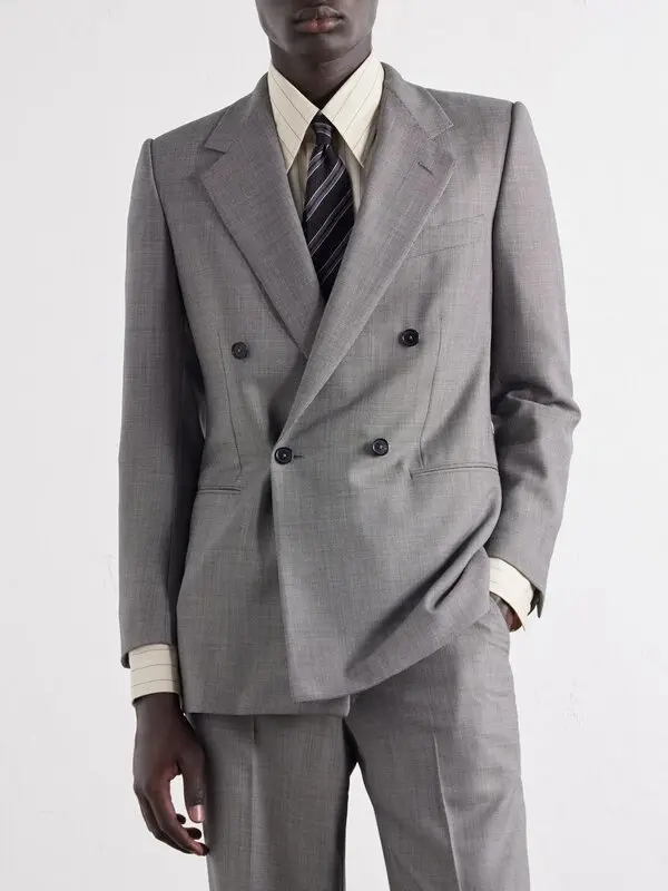 Husbands Double-breasted Birdseye Wool Suit