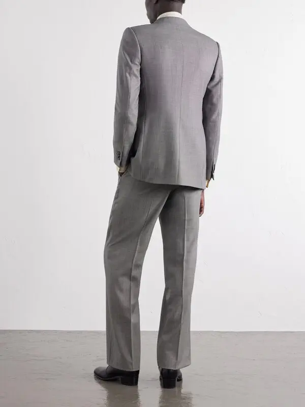 Husbands Double-breasted Birdseye Wool Suit