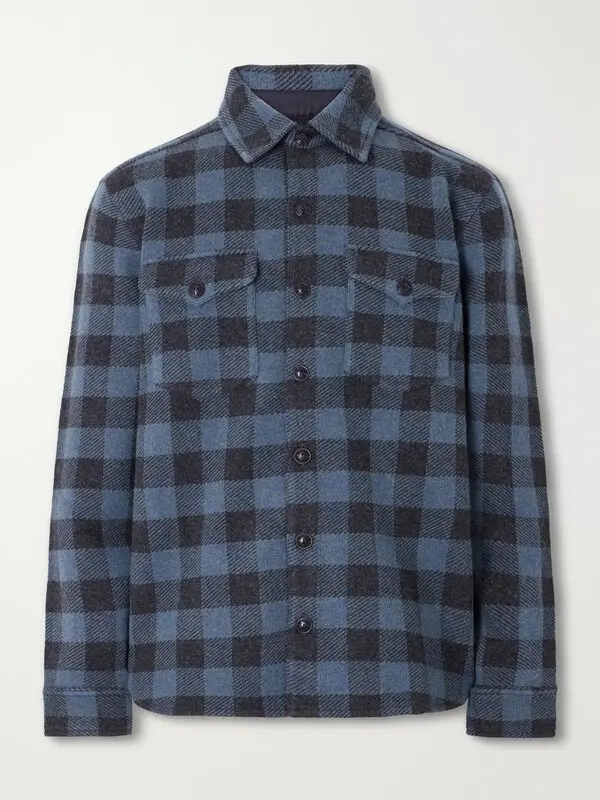 Ralph Lauren Checked Wool-matlock Overshirt