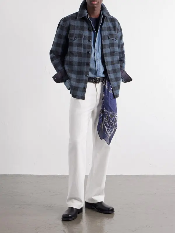 Ralph Lauren Checked Wool-matlock Overshirt