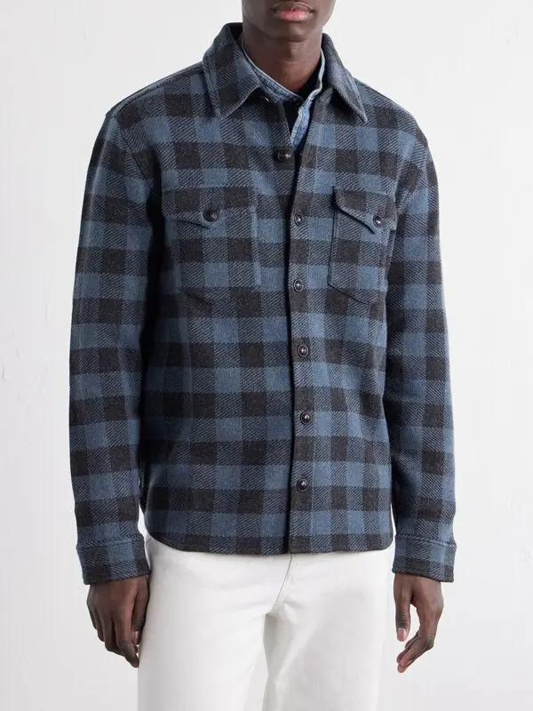 Ralph Lauren Checked Wool-matlock Overshirt