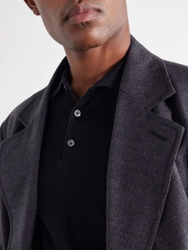 PIACENZA CASHMERE 1733 Wool And Silk-blend Polo Sweater