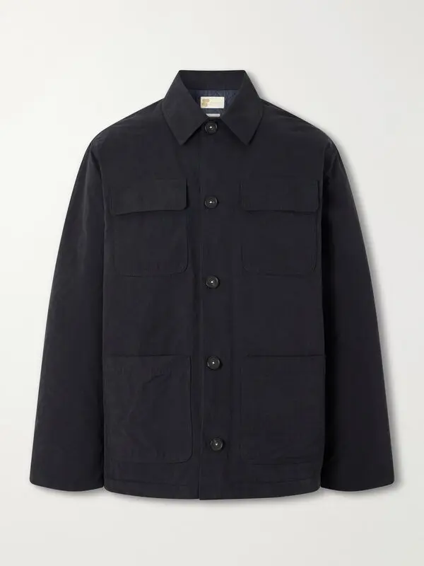 Massimo Alba Gran Torino Padded Canvas Overshirt - Blue
