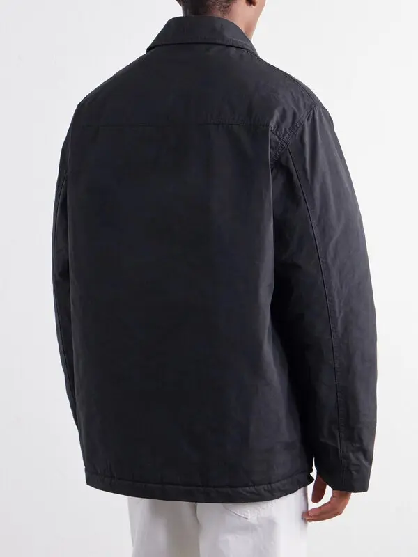 Massimo Alba Gran Torino Padded Canvas Overshirt - Blue