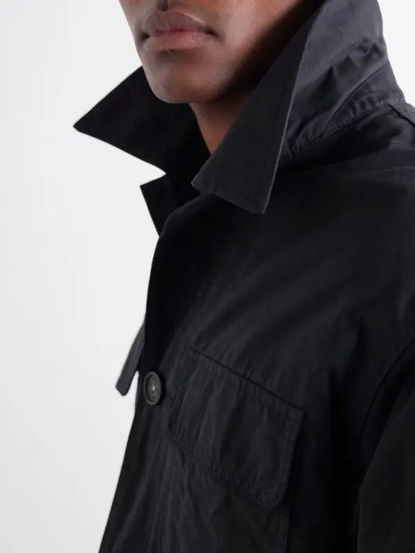 Massimo Alba Gran Torino Padded Canvas Overshirt - Blue