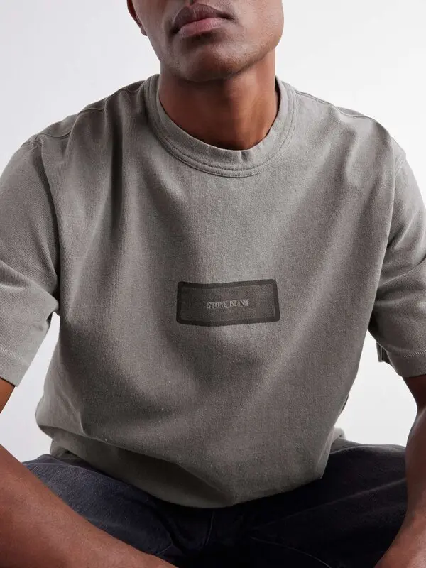 Stone Island Logo-print Cotton-jersey T-shirt