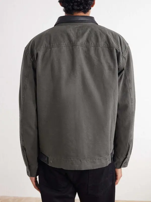 Rag & Bone Leather-trimmed Cotton-canvas Jacket