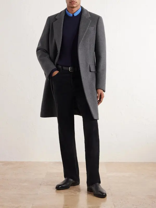 Burberry Wool Coat With Horn Button Closure