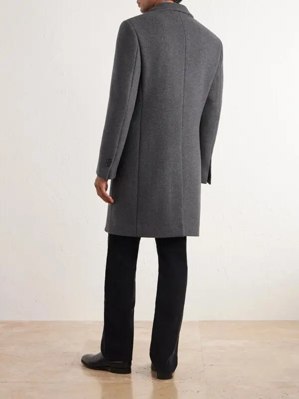 Burberry Wool Coat With Horn Button Closure