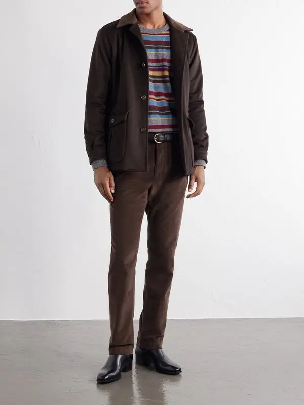 SLOWEAR Incotex Straight-leg Stretch-cotton Corduroy Trousers