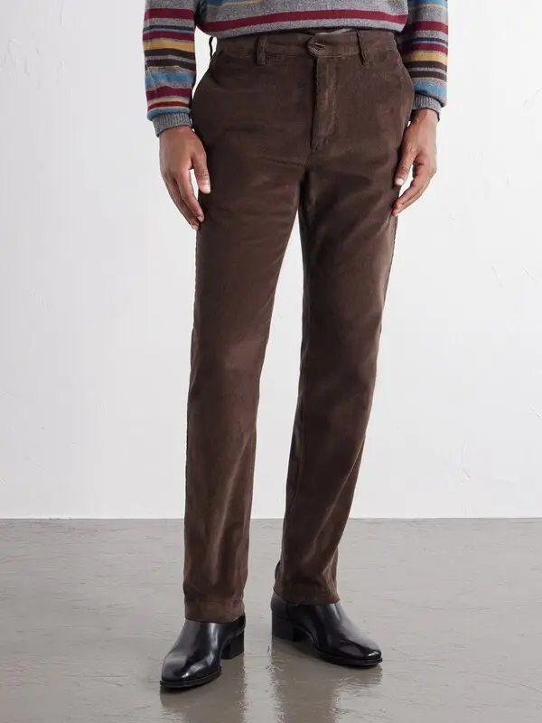 SLOWEAR Incotex Straight-leg Stretch-cotton Corduroy Trousers