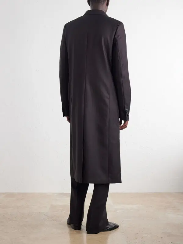 Dries Van Noten Double-breasted Herringbone Wool Coat