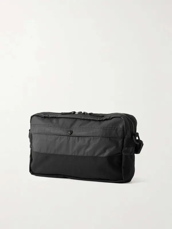 Stone Island Logo-appliquéd Coated Cotton-ripstop Messenger Bag