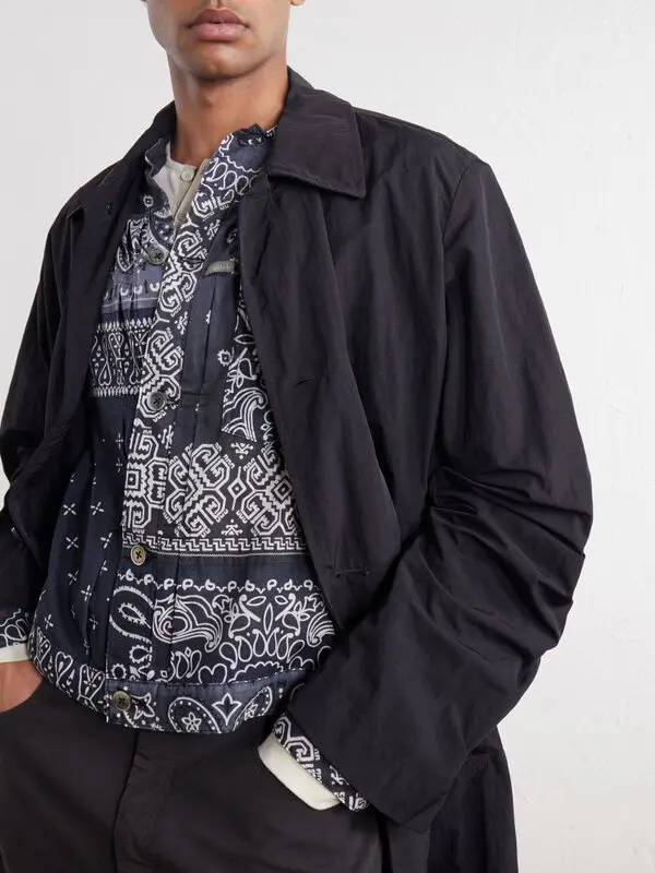 Kapital Bandana-print Patchwork Cotton Overshirt - Blue